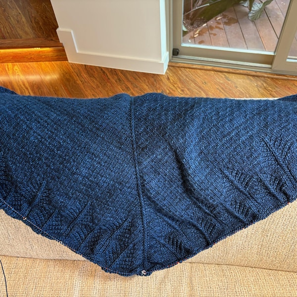 Seton Portage Shawl Knitting PATTERN, Knit Shawl Pattern, Winter Shawl ...