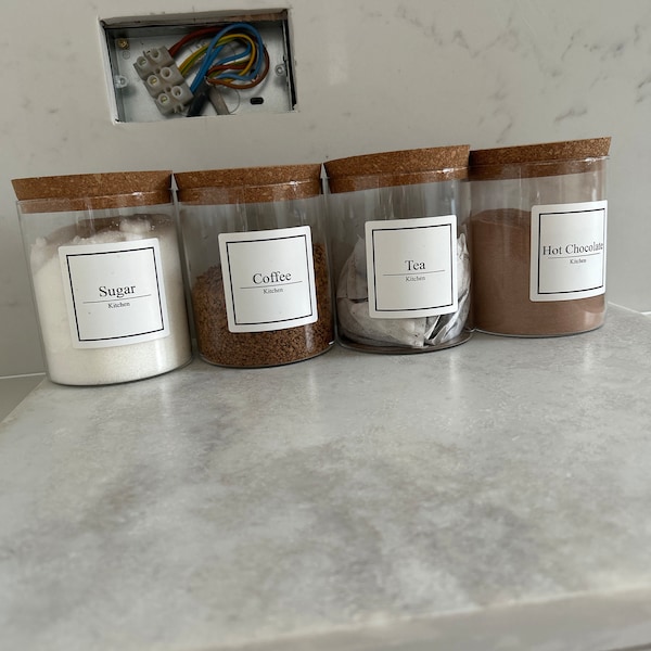 Pantry Labels, Kitchen Labels, Labelled Storage, Jar Labels, Container ...