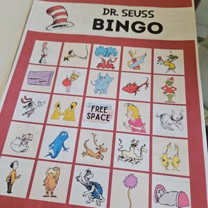 Dr. Seuss BINGO - 40 Dr. Seuss Characters - Read Across America ...