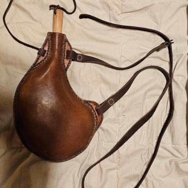 Waterskin 1,2l / Leather Canteen, Leather Bottle, Flask, Waterskin for ...