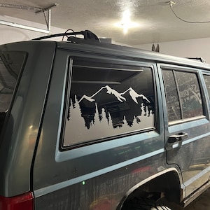 Jeep XJ Cherokee Rear Window Decal set of 2 driver and Passenger Sides ...