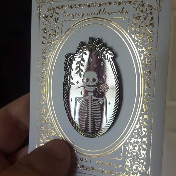 Skeleton "jackie" Pin // Artist Series Pin by Tinycup Needleworks ...