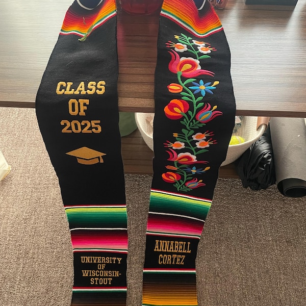 Custom Sarape Graduation Stole, Personalized Stole, - Etsy