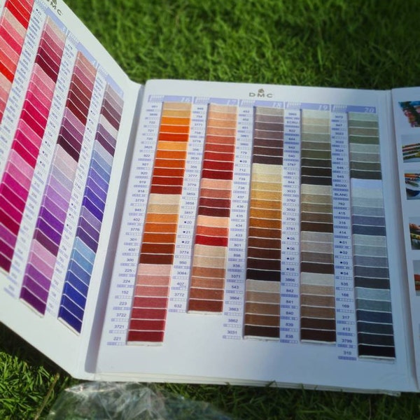 DMC Needlework Threads Color Card With Real Thread/floss Sample Craft ...