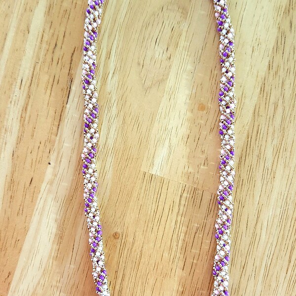 Beaded Bracelet Tutorial Bead Lace Gold Netting Stitch - Etsy