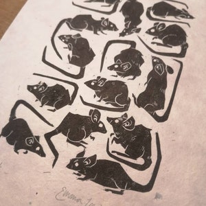 Whiny Cat minimalist Modern Linocut Print Meme Art | Etsy