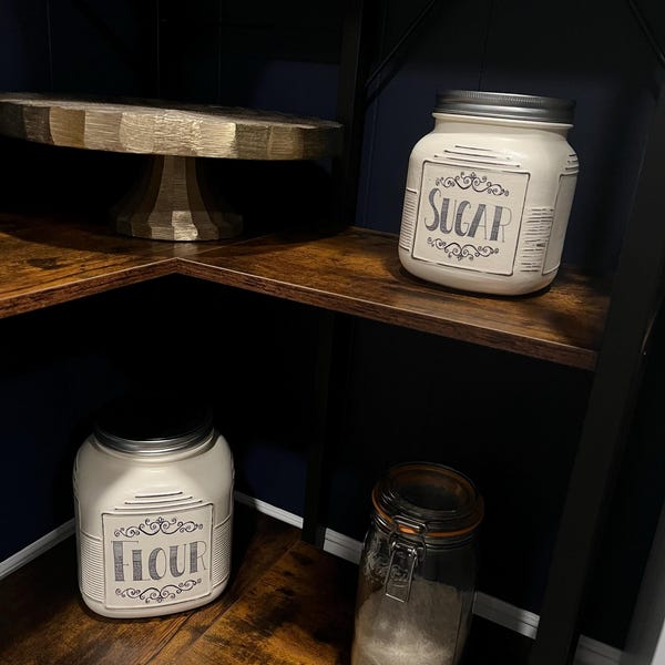 Rustic Cookie Jar, Farmhouse Cookie Jar, Gallon Glass Cookie Jar ...