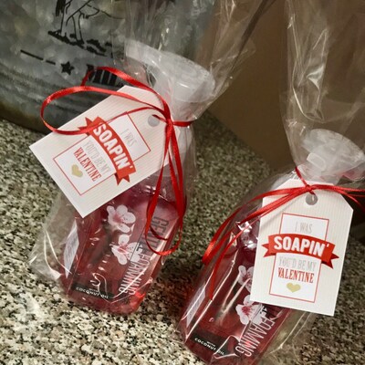 Valentines Printable I Was Soapin' You'd Be My Valentine Valentine's ...