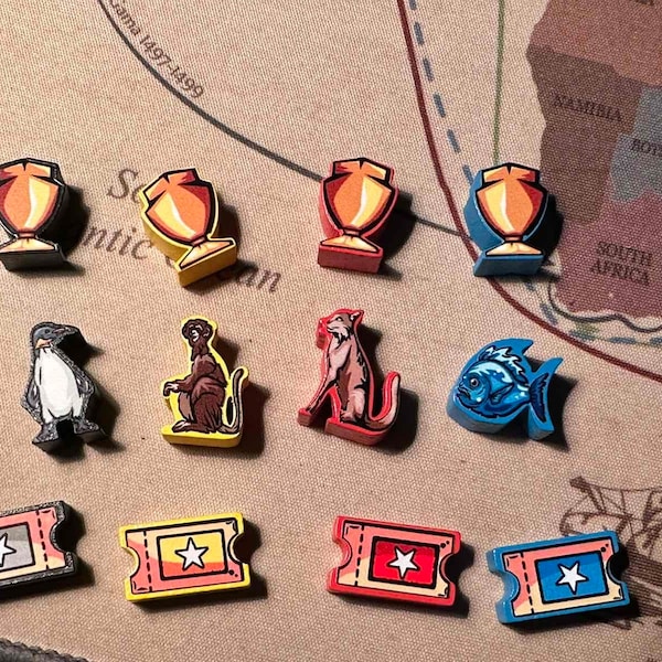 LORDS of WATERDEEP Meeples Upgrade Kit Stickers Free Scoundrels of Skullport Decals Kit Premium ...