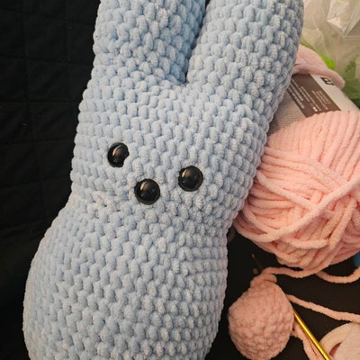 Jumbo Peep Bunny, Crochet Pattern, PDF, Digital, Download, Easter Pattern, Peep, Crochet Bunny ...