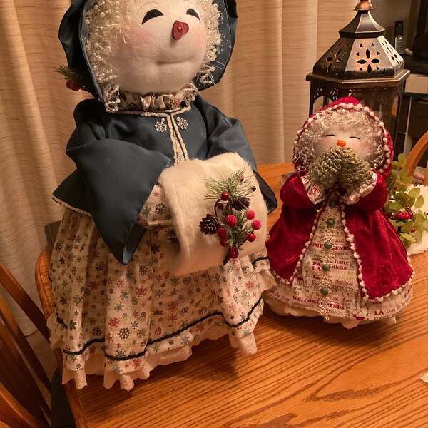 Pattern: Snowbelle - 30" Snow Lady - Etsy