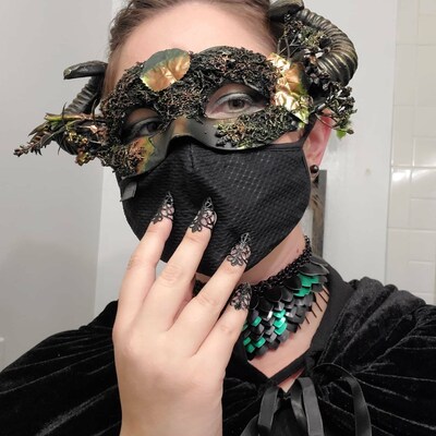 Mythical Woodland Creature Mask for Couples Forest Horned - Etsy