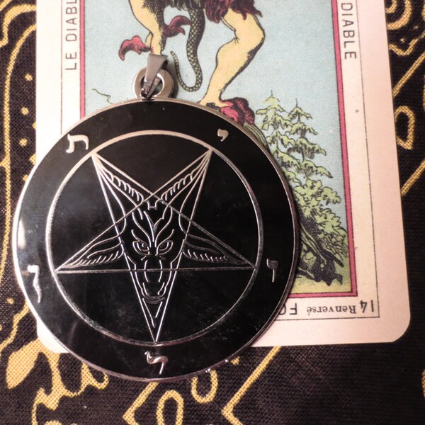 Large Sigil of Baphomet Pendant (bessy Version - Stainless Steel ...