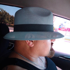 Flipped Gray Golden Line Viejo Fedora Garcia Signature Hat - Etsy