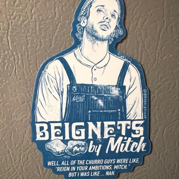 Beignets by Mitch - Magnets and Waterproof Sticker Decals - Etsy