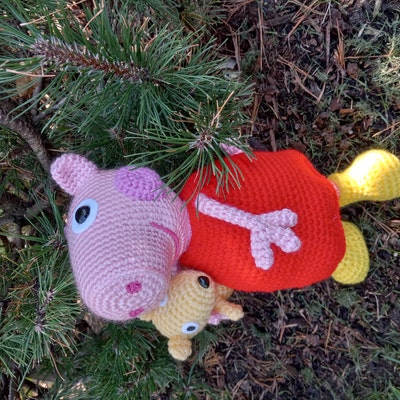Peppa Pig, Wellies and Teddy Bear Crochet Pattern NOT A FINISHED TOY - Etsy