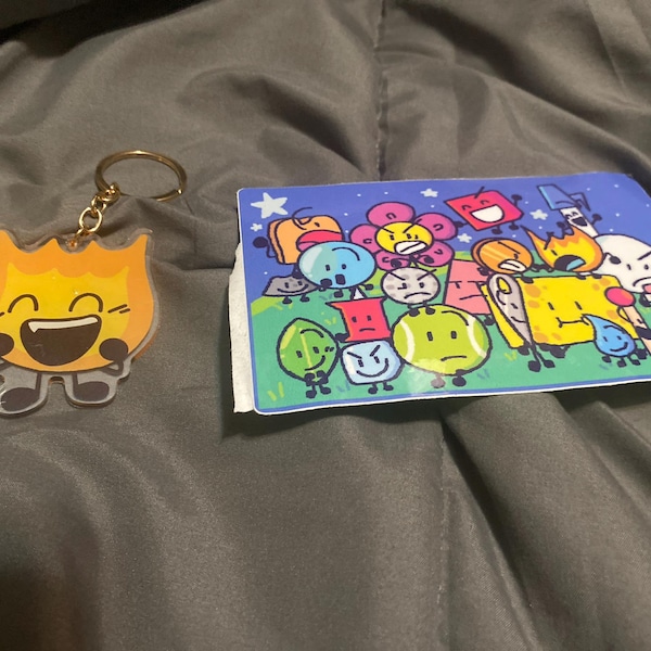 Firey Bfdi Keychain - Bfdi - Battle for Dream Island - BFB - Battle for ...