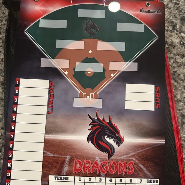 9"x12" Metal Custom Dugout Lineup Board - Etsy