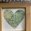 Long Distance Relationship Map Heart in Two Places Custom Map Card - Etsy