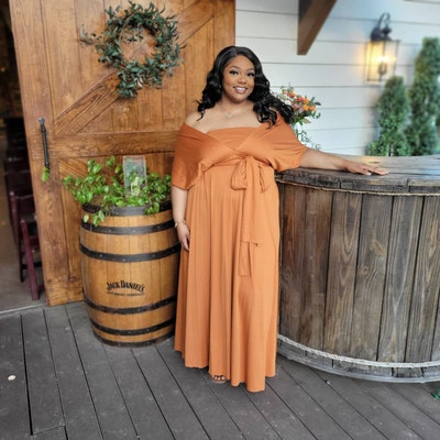 Copper Bridesmaid Dress Infinity Dress Wrap Dress Convertible Dress S55 ...