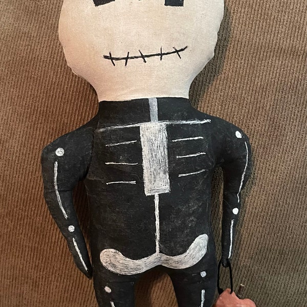 Mr. Bones EPATTERN -primitive Country Halloween Cloth Doll Craft ...