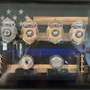 Thin Blue Line Shadow Box Display | Etsy