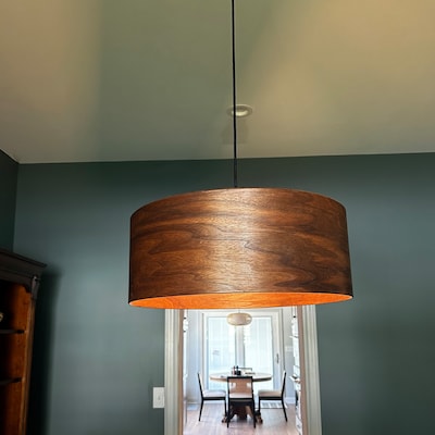 Wood Pendant Light MCM Pendant Light Chandelier Ceiling Light ...