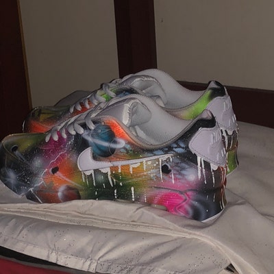 Custom Nike Air Max 90 universe Drip Unique and Handpainted Sneaker - Etsy