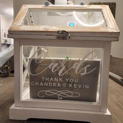 Custom Card Box Decal for Wedding Personalized Card Box Sticker Custom ...