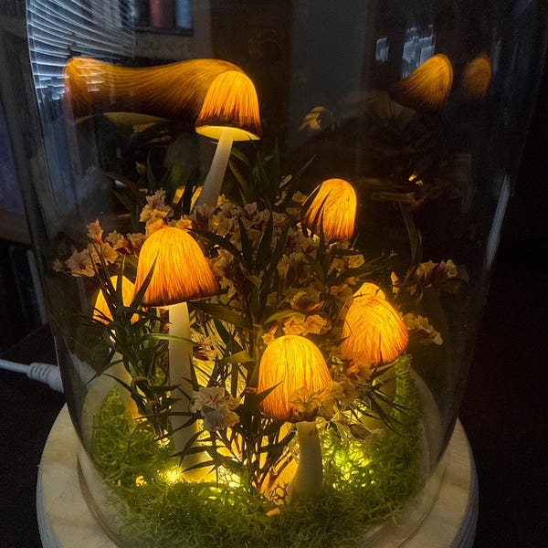 Whimsigoth Mushroom Lamp, Handmade Mushroom Night Light, Nursery Decor ...