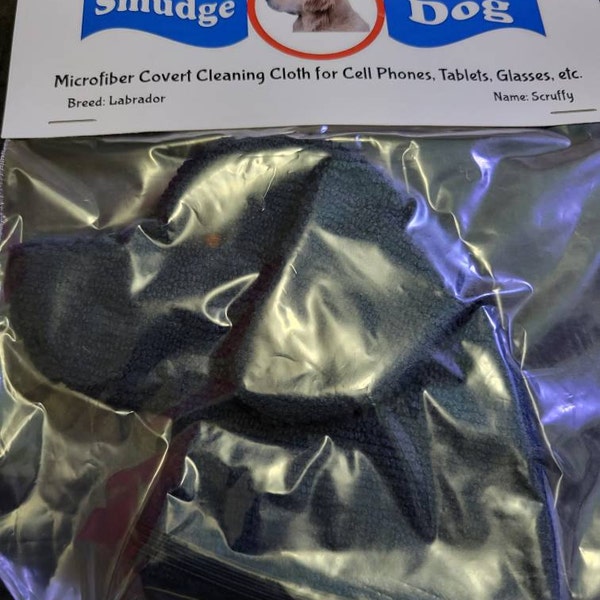 Smudge Dog Black Lab "scruffy" Microfiber Covert Cleaning Cloth - Etsy