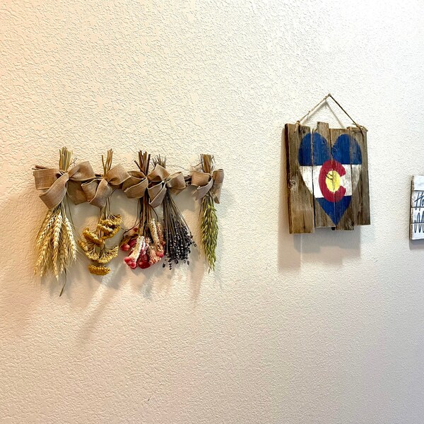 German Statice Wreath, Blue Globe Thistle Wreath, Dusty Miller Wreath ...