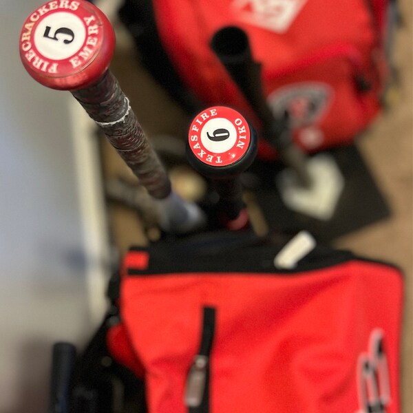 Personalized Baseball Bat Knob Decals, Team Name, Number & Colors - Etsy