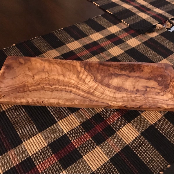 Wooden Rectangular Plate , Olive Wood , Dish Kitchen , Christmas Noel ...