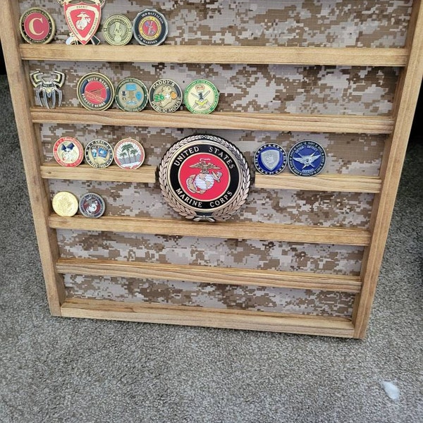 Veteran Made Challenge Coin Display: Camo Military Coin Holder - Etsy