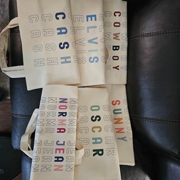 Personalized Name Tote Bag Custom Name Tote Bag Custom Tote Shopper ...