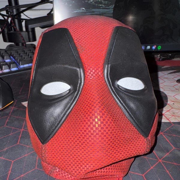 Deadpool Halfshell Costume Cosplay Mask With Screen Printed Fabric and ...