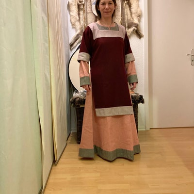 Early Medieval Slavic Kiev Rus Wool Women's Tunic With Hems for Slavic ...