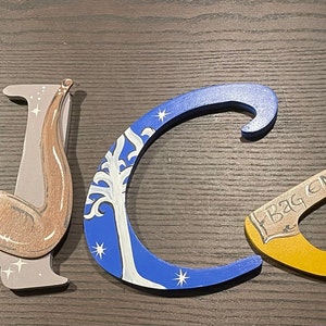 Middle Earth Painted Letters Hobbit Nursery Letters Wizard Nursery Wood ...