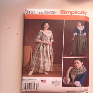 Simplicity Sewing Pattern 8161 Misses' 18th Century Costumes - Etsy