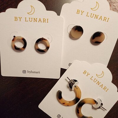 Zoey Blonde Tortoise Shell Ponytail Elastic Band Cuff, Minimalist Hair ...