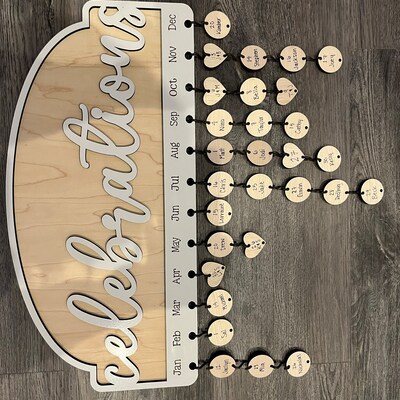 Birthday Calendar, Birthday Board, Celebrations Calendar, Birthday ...