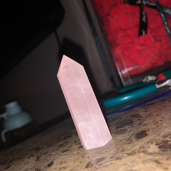 Rose Quartz Towers Crystal Obelisk Natural Crystals Tower Point Wand ...