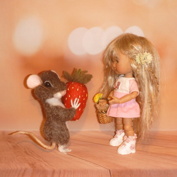 Needle Felted Mouse, Teddy Animals, Handmade. - Etsy