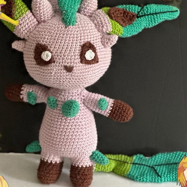 Sylveon Crochet Pattern. Pokemon Plushie Amigurumi PDF Pattern in ...