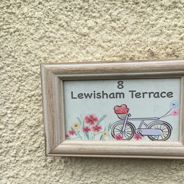 Rustic Gone Cycling Sign, Custom-made Door Plaque: Personalised Gift ...