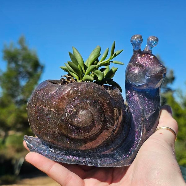 Snail Flower Pot Silicone Mold,concrete Plaster Succulent Plant Pot ...