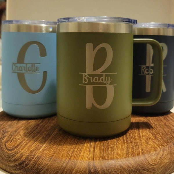 Custom Logo 15oz Coffee Mugs, Personalized Laser Engraved Coffee Mug ...
