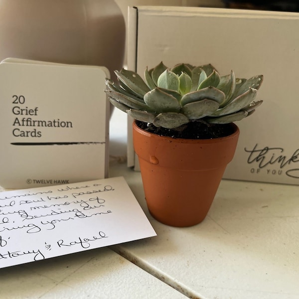 Sympathy Gift Box With Grief Affirmation Card Set Loss Loved One Grief ...