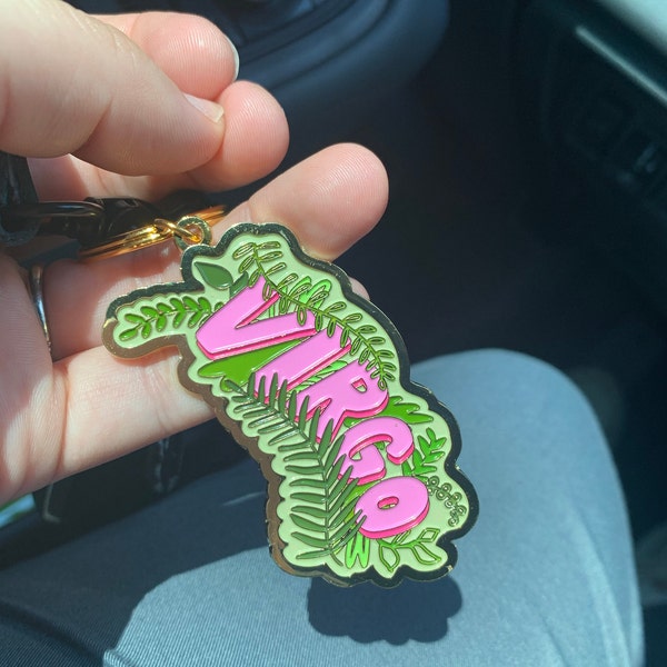 Virgo Zodiac Keychain - Etsy
